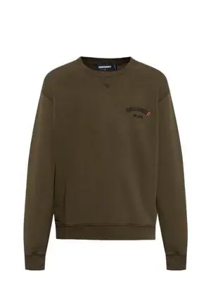 Dsquared2 Logo-embossed Crewneck Sweatshirt - Green