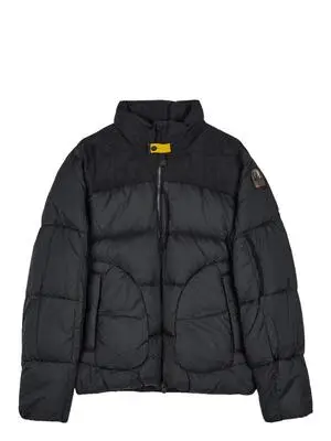 PARAJUMPERS Logo-stamped Quilted Down Jacket - Black