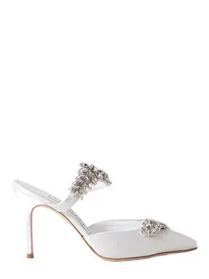 MANOLO BLAHNIK Manolo Blahnik Lurum 90 Crystal-Embellished Mules
