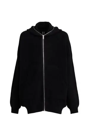 Rick Owens Gimp Alpaca Blend Hoodie - Black