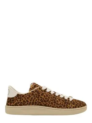 Valentino Garavani Leopard Print Low Top Sneakers - Brown