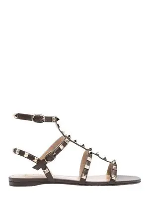 Valentino Garavani Rockstud Open-toe Flat Sandals - Multicolor