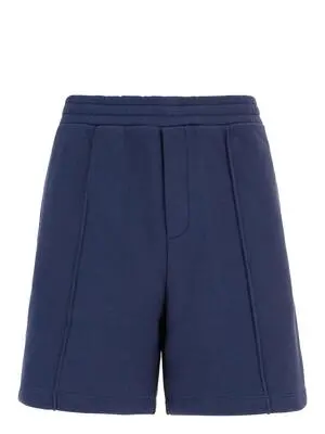 Valentino Garavani Valentino Logo Embroidered Shorts Blue