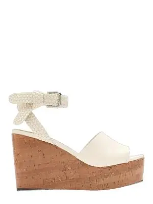 JIMMY CHOO Jimmy Choo Braided Ankle Strap Wedge Sandals