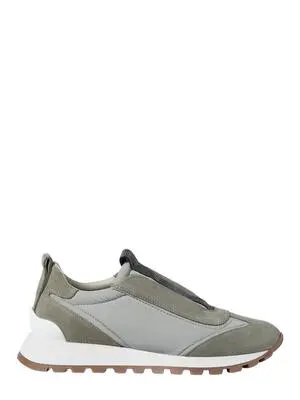 Brunello Cucinelli Brunello Cucinelli Monili Detailed Slip-On Sneakers Gray
