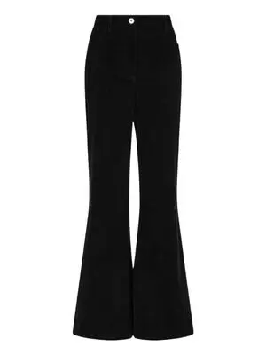 FERRAGAMO Flared Corduroy Trousers - Black