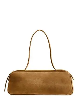 Khaite Khaite Simona Zipped Shoulder Bag Mud