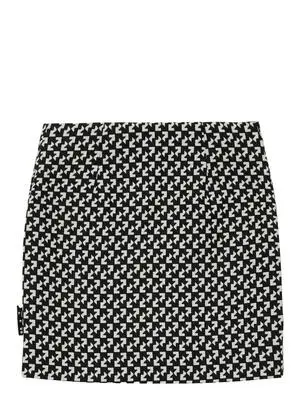 Off-White High-waisted Abstract Print Mini Skirt - Black