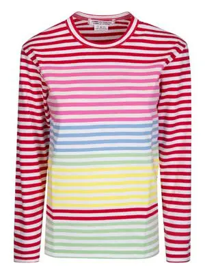 Comme Des Garçons Striped Long Sleeve T-shirt - Multicolor