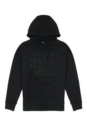 Emporio Armani Embroidered Logo Hoodie - Black