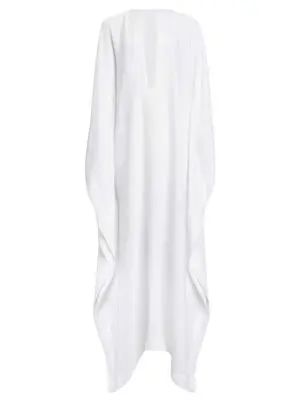 Alaïa Loose Fit V-neck Kaftan Dress - White
