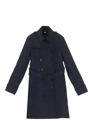 Burberry Double-breasted Trench Coat - Blue