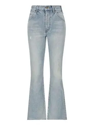 Celine Dylan Flared Jeans In Sweet Honey Wash Denim - Blue