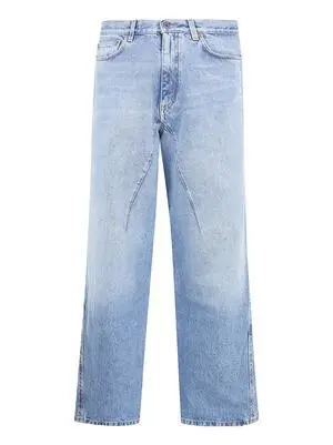 Off-White Half Arrow Twist Slouchy Jeans - Light Midnight