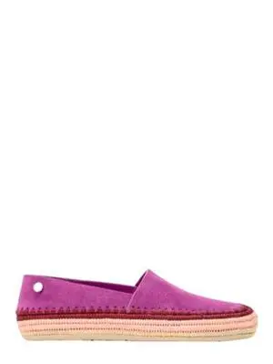 Loewe Suede And Raffia Rio Slipper - Pink