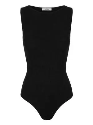 ENTIRE STUDIOS Round Neck Sleeveless Tank Top - Black