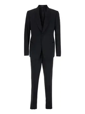 Emporio Armani Emporio Armani Slim Shawl Lapel Suit Black