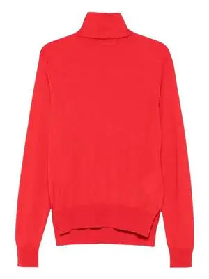 JIL SANDER Turtleneck Knitted Sweater - Red