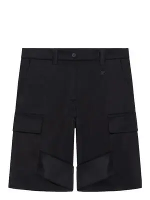 COURREGES Utility Chaps Satin Shorts - Black