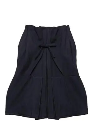 Prada Chevron Midi Skirt - Navy