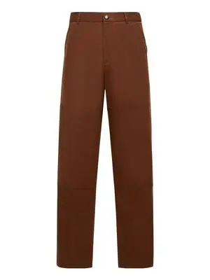 Moncler Logo Patch Loose Fit Trousers - Brown