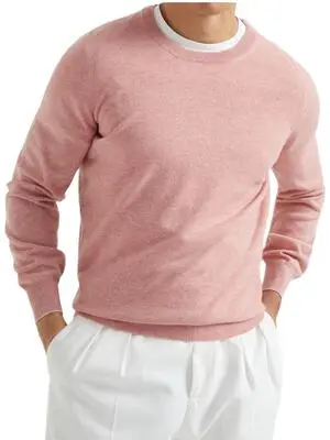 Brunello Cucinelli Ribbed Crewneck Jumper - Grapefruit Pink