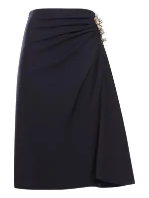 DRIES VAN NOTEN Dries Van Noten Sovora Asymmetric Midi Skirt