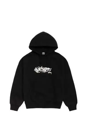 StÜssy Graphic Detail Hoodie - Black