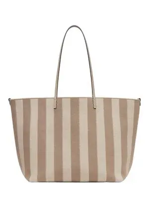 Fendi Roll Striped Reversible Tote Bag - Dove-grey