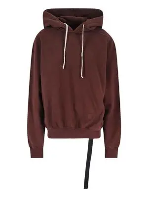 Rick Owens Oversized Drawstring Hoodie - Brown