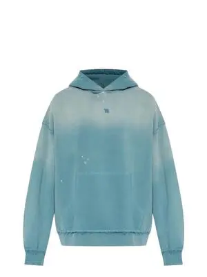 MISBHV Shadow Pocket-detail Cotton Hoodie - Blue