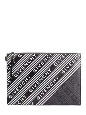Givenchy Medium Logo Striped Handbag - Black