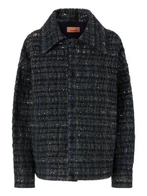 Missoni Wave Check Patterned Overshirt - Blue