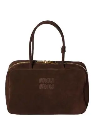 MIU MIU Miu Miu Suede Zip-Up Bag