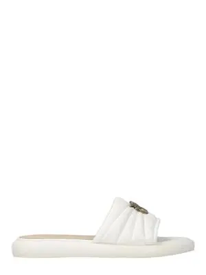 Pinko Fiona Quilted Logo Slides - White