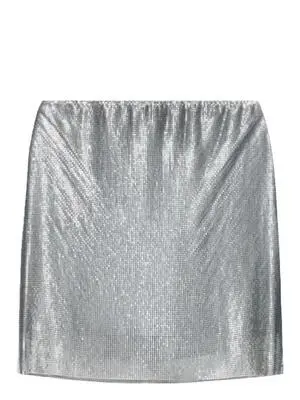 Versace Sequined Mini Skirt - Silver