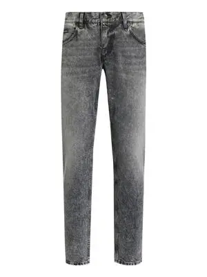 Dolce & Gabbana Vintage-wash Slim Jeans - Black