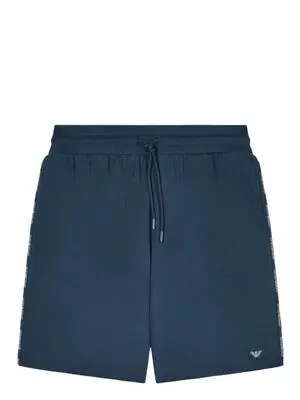 Emporio Armani Lace-up Casual Shorts - Blue-gray