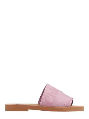 Chloé Woody Flat Slides - Pink