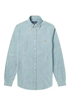 Polo Ralph Lauren Pony Embroidered Buttoned Shirt - Blue