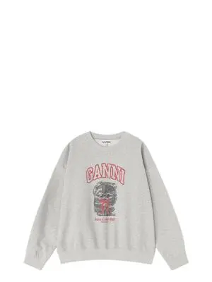 GANNI Kitty Sweatshirt - Grey