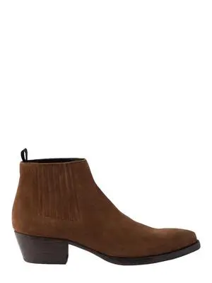 Prada Suede Chelsea Boots - Cocoa Brown