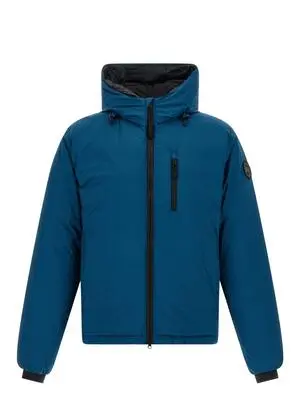 Canada Goose Lodge Down Jacket With Adjustable Hood And Drawstring Hem - Blue