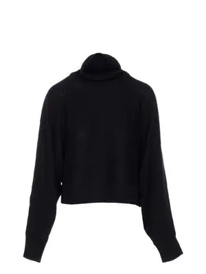 Michael Kors Cropped Logo Plaque Jumper - Black