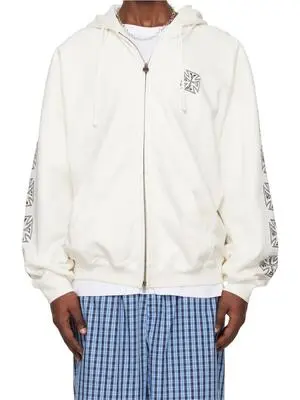 Vetements Logo Zip-up Hoodie - Vanilla