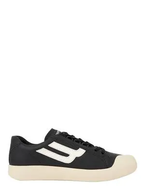 Bally Bally Round Toe Lace Up Sneakers With COMPETITION Detail Black