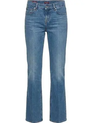 Gucci Logo Patch Denim Jeans - Clear Blue