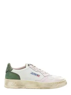 AUTRY AUTRY Round Toe Lace Up Sneakers Nude