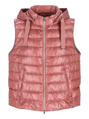 Herno Hooded Zip-up Gilet - Pink