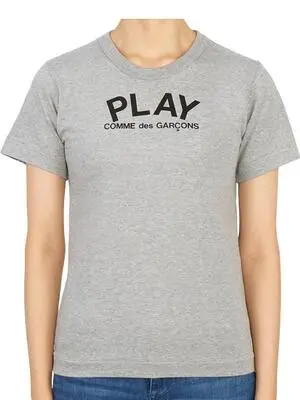 Comme Des Garçons Crew Neck T-shirt With Logo - Grey